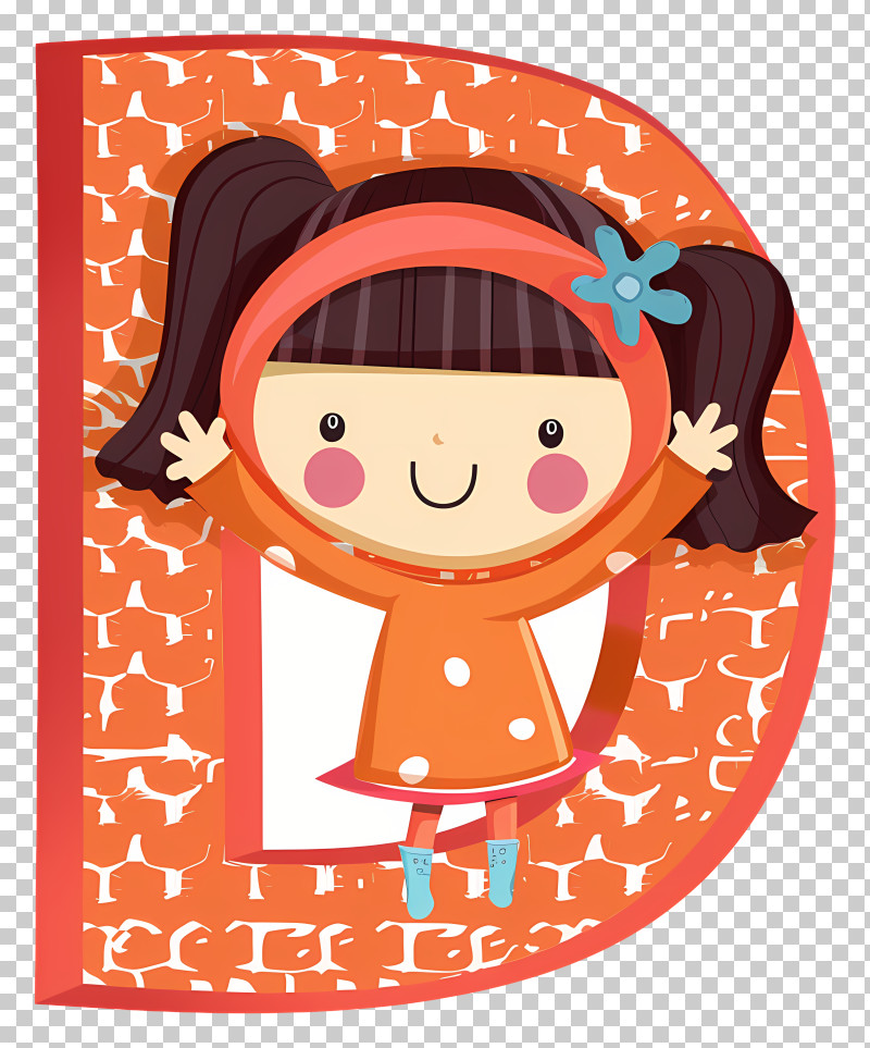 Alphabet Letters - Cute Girl With Letter D Illustration PNG, Clipart ...