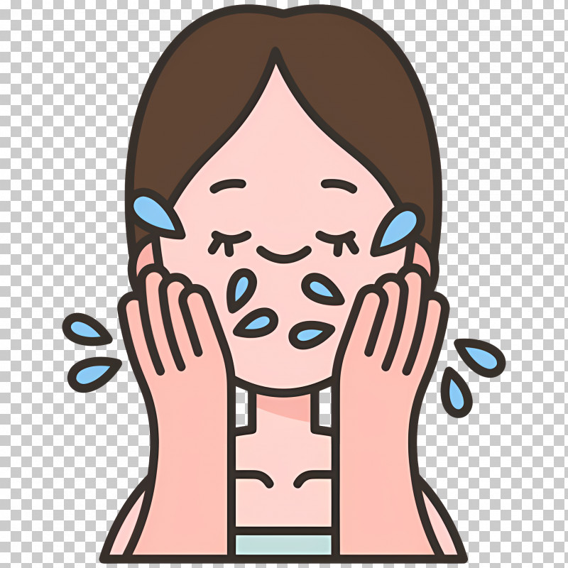 Beauty And Skincare - Face Washing Cartoon Illustration PNG, Clipart ...