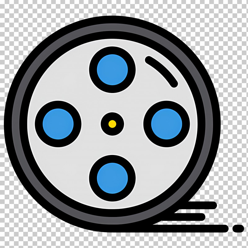 Film Reel - Cartoon Car Wheel With Motion Lines Icon PNG, Clipart ...