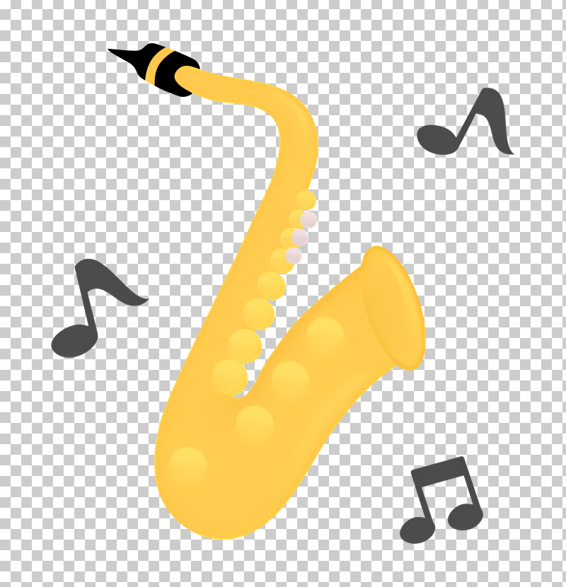 Icon - Yellow Saxophone With Music Notes PNG, Clipart, Band Equipment ...