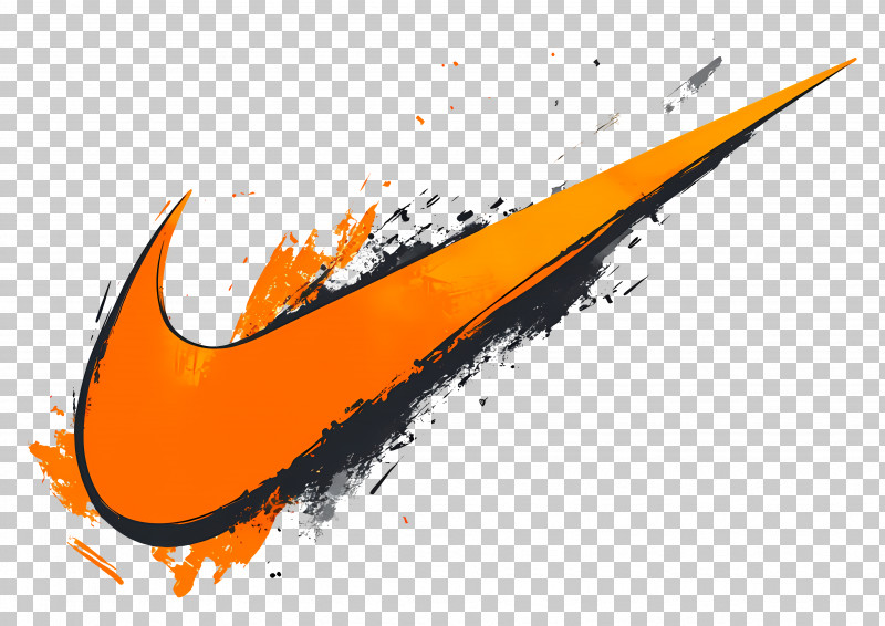 Nike Swoosh - Orange Swoosh Logo With Energy PNG, Clipart, Abstract ...