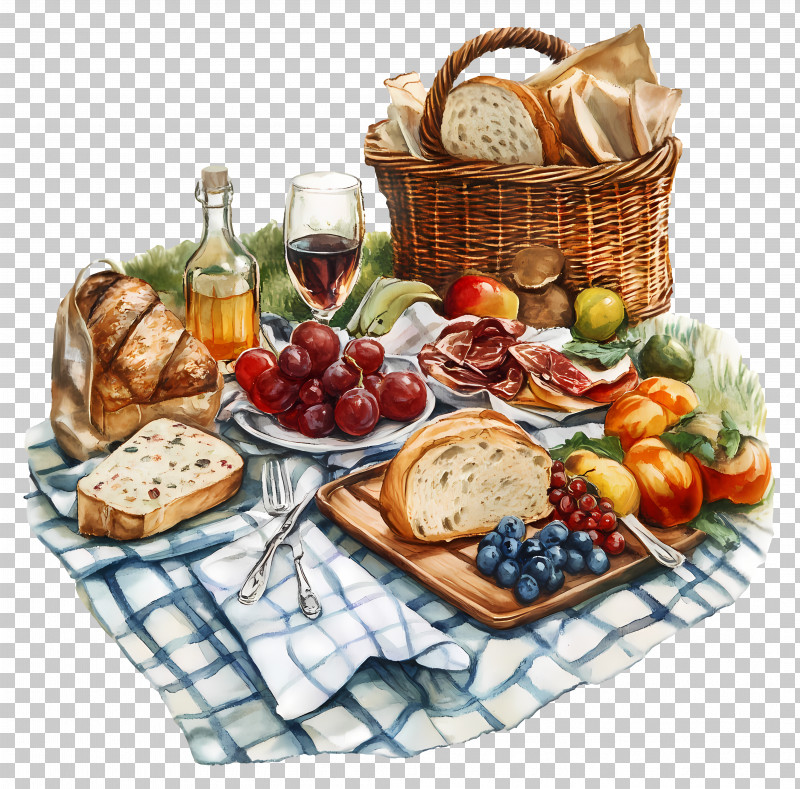 Picnics - Outdoor Picnic Setup PNG, Clipart, Basket, Bread, Fruits ...