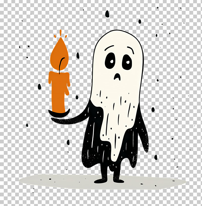Sorrowful Ghost Candle - Sad Ghost Holding A Candle PNG, Clipart ...