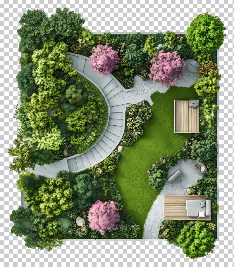 Garden Top View - Beautiful Garden Landscape Design PNG, Clipart ...