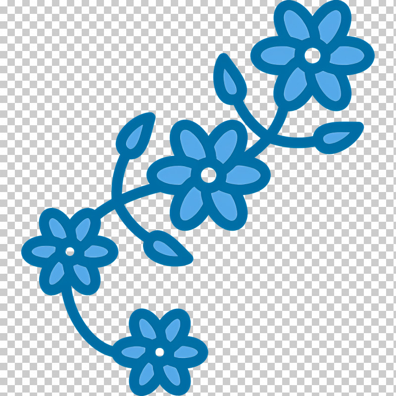 Flower Decoration - Blue Floral Vine PNG, Clipart, Blue Flowers ...