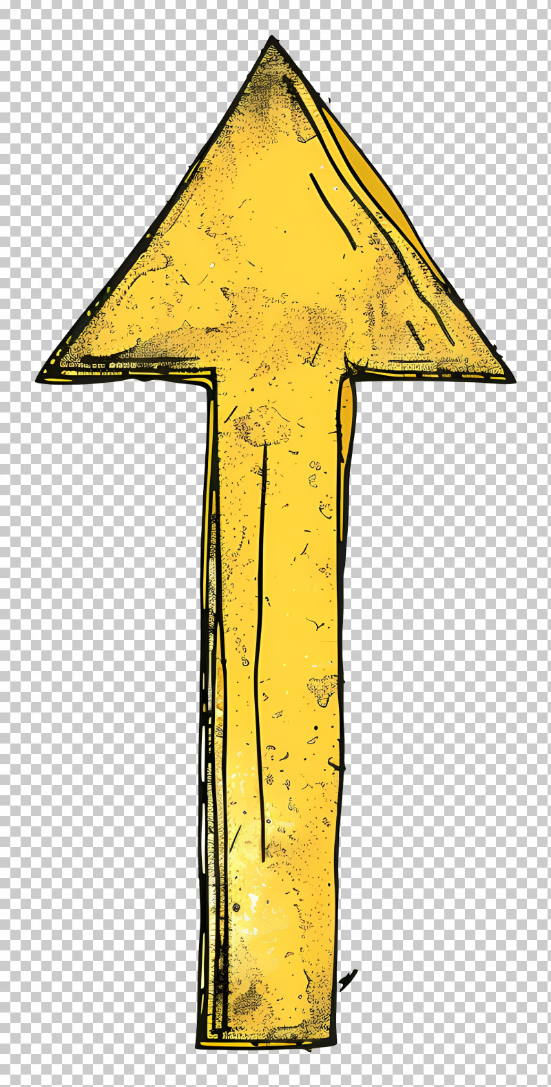 Hand Drawn Arrow - Textured Yellow Arrow Illustration PNG, Clipart ...