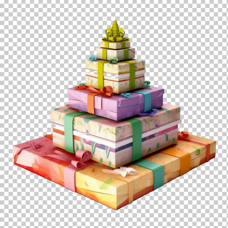 Christmas Gift Tree - Stacked Gift Boxes With Ribbons PNG, Clipart ...