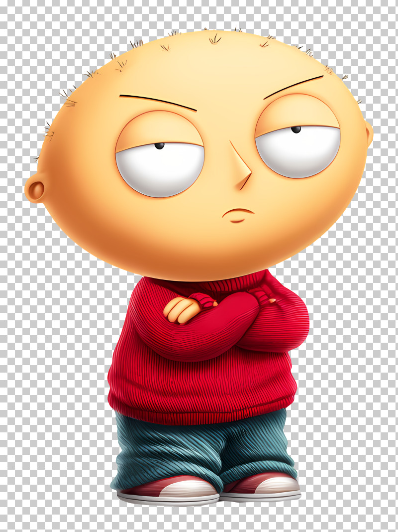 Stewie Griffin - Cartoon Character With Red Sweater PNG, Clipart ...