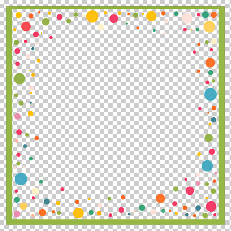 Cute Border - Colorful Dots Frame PNG, Clipart, Art, Border, Colorful ...