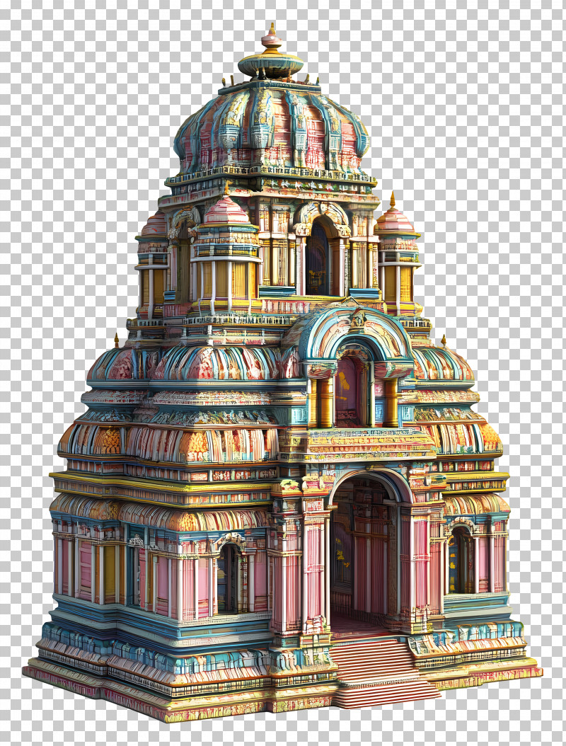 Hindu Temple - Colorful Historic Temple PNG, Clipart, Architecture ...