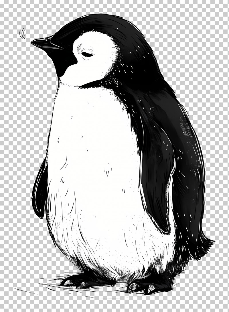 Penguin - Black And White Penguin Illustration PNG, Clipart, Animal Art ...