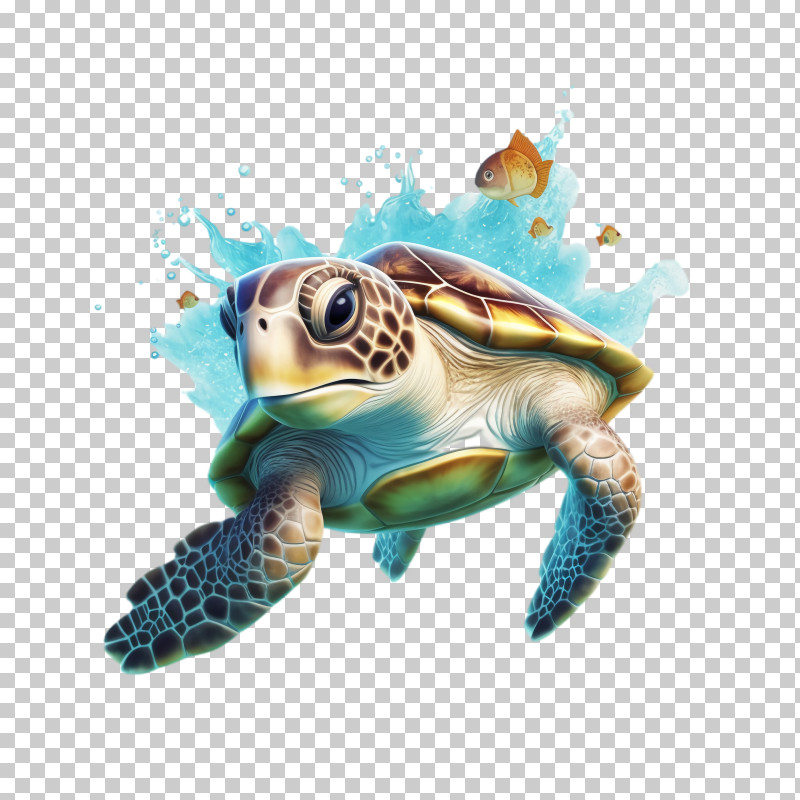 Sea Turtle - Vibrant Sea Turtle Illustration With Splash PNG, Clipart ...