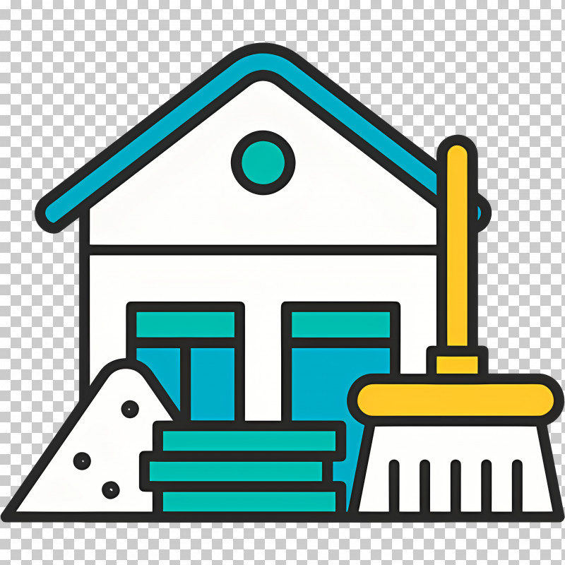 House Cleaning - House With Cleaning Supplies PNG, Clipart, Broom ...