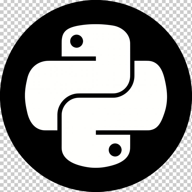Python Logo - Python Programming Logo In Black And White PNG, Clipart, Black And White Design ...