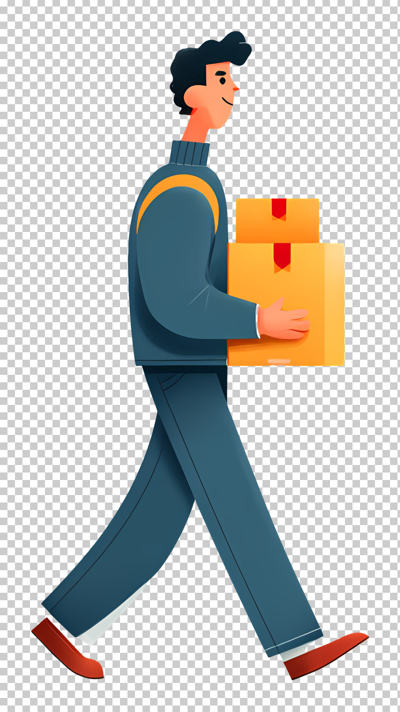 Courier Guy Holding Parcel - Delivery Person With Boxes PNG, Clipart ...