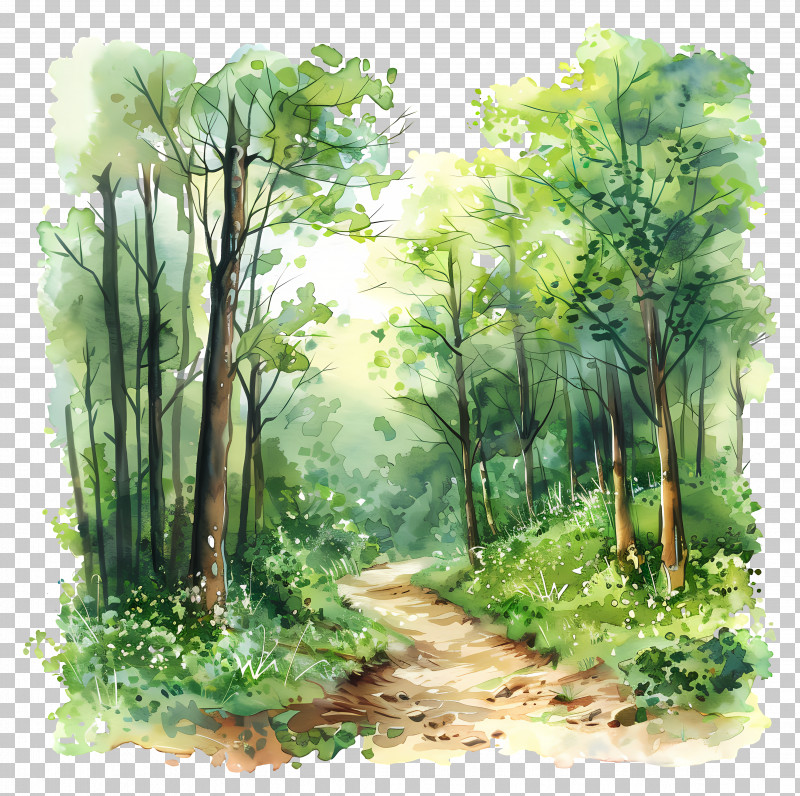 Forest Path - Beautiful Forest Path With Lush Greenery PNG, Clipart ...