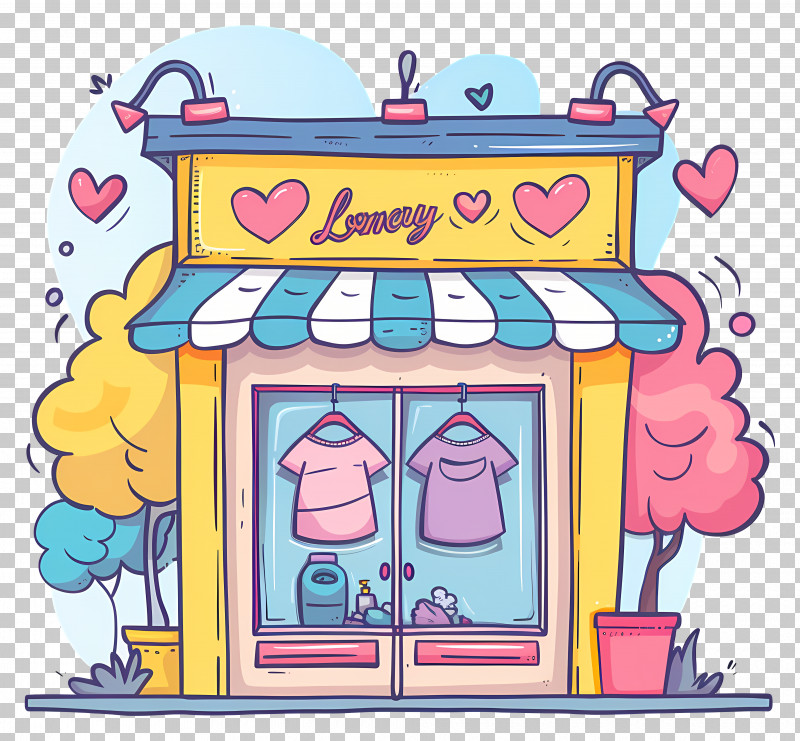 Dry Cleaner Store - Small Cute Doodle House PNG, Clipart, Cartoon ...