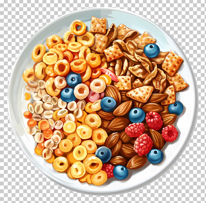 Cereal - Plate Of Mixed Snacks With Berries And Nuts PNG, Clipart ...
