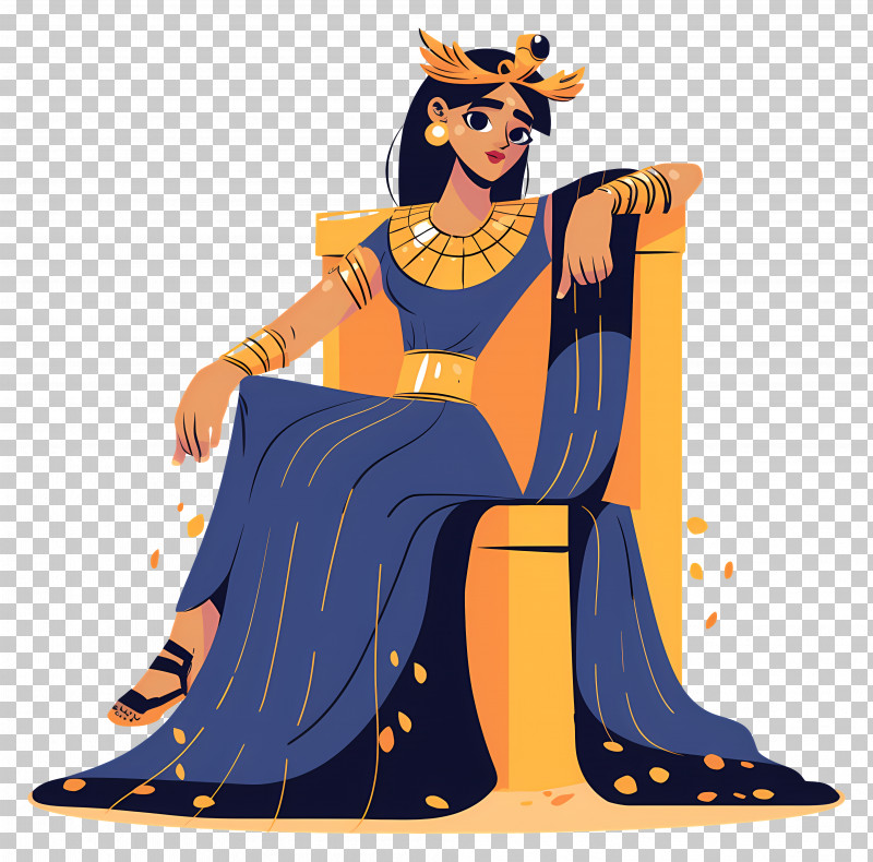 Egyptian Queen - Cartoon Queen On Throne PNG, Clipart, Cartoon Queen ...