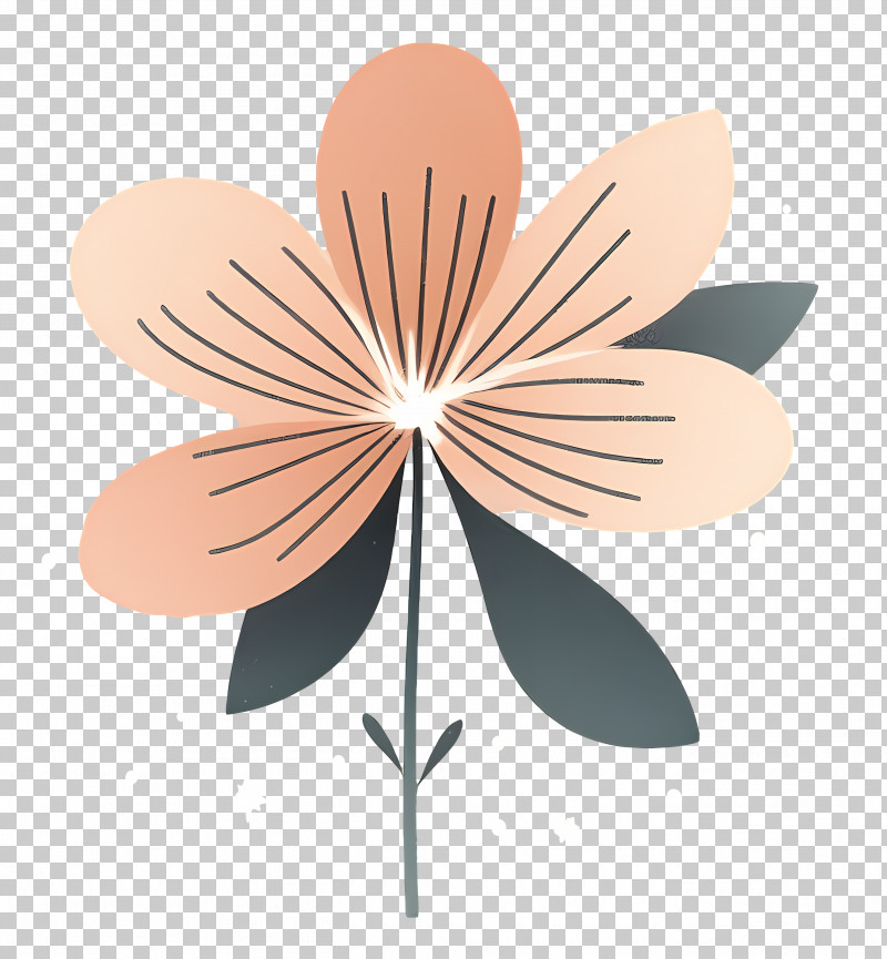 Glitter Flower - Minimalistic Abstract Flower Design On Transparent ...