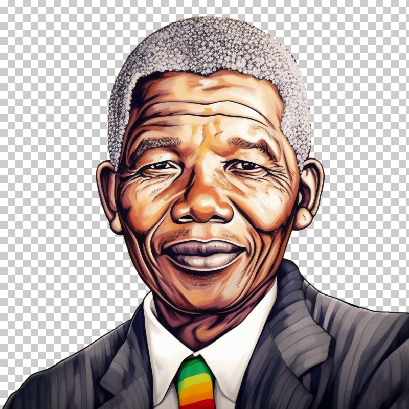 Nelson Mandela - Illustrated Portrait Of A Gentleman PNG, Clipart, Art ...