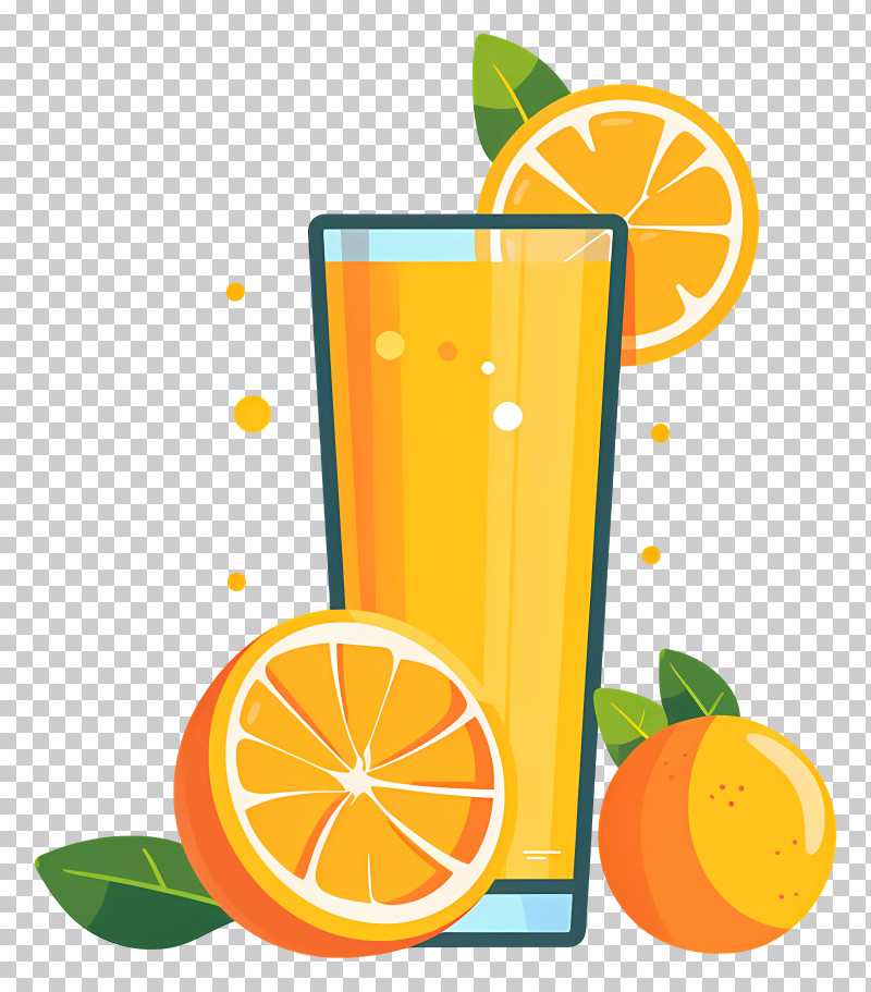 Orange Juice - Glass Of Fresh Orange Juice With Citrus Slices PNG, Clipart, Breakfast Beverage ...