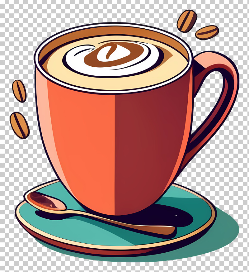 Cartoon - Latte Art In A Coffee Cup Illustration PNG, Clipart, Barista ...