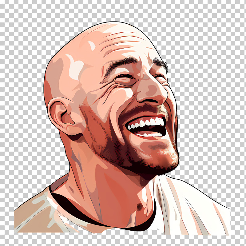 Be Bald And Be Free - Laughing Bald Man With Beard PNG, Clipart, Bald ...