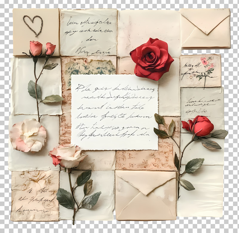 Love Letters For Her - Vintage Love Letters With Roses PNG, Clipart ...