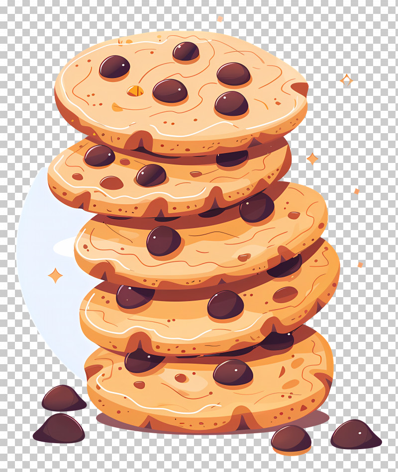 Oatmeal Cookie - Stacked Chocolate Chip Cookies Illustration PNG, Clipart, Baked Goods ...