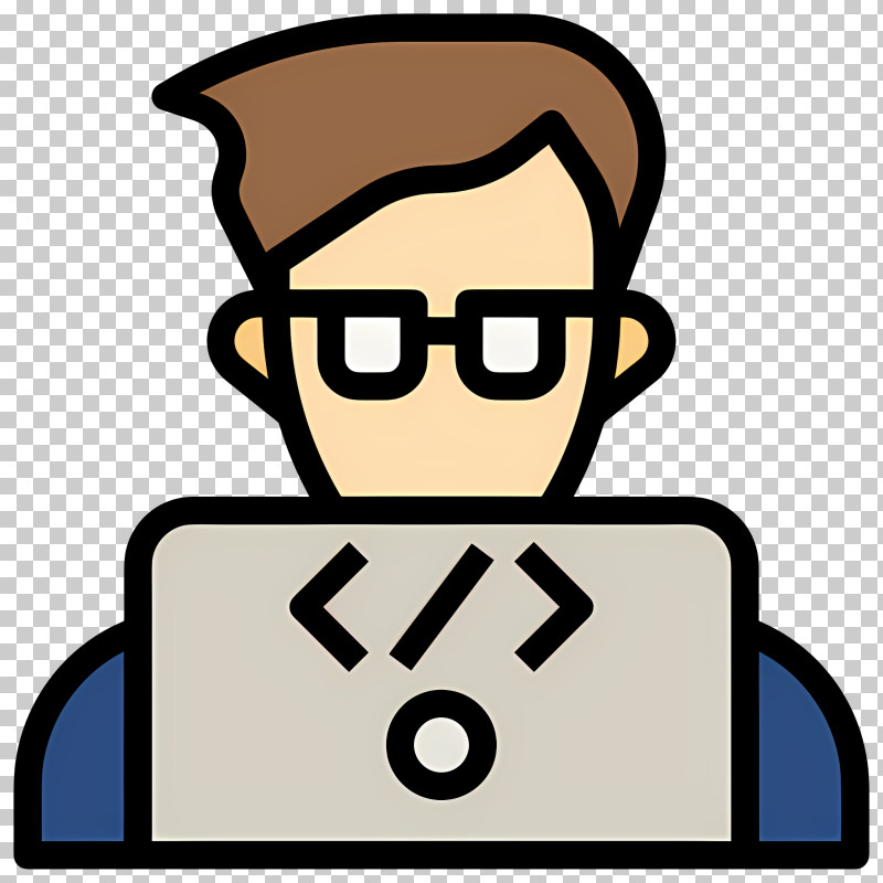 Developer Icon - Cartoon Coder PNG, Clipart, Coder, Coding, Developer, Developer Icon, Glasses ...