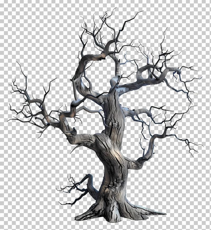 Dead Tree - Twisted Leafless Dead Tree With Dry Branches PNG, Clipart ...
