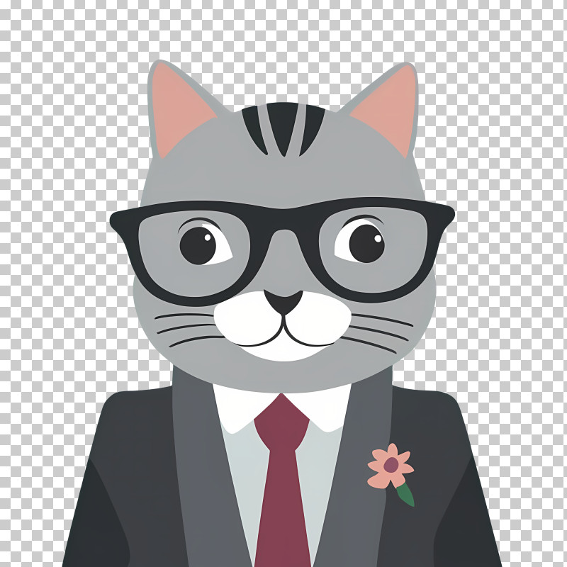 Cartoon Cat - Elegant Cat In Suit Illustration PNG, Clipart ...