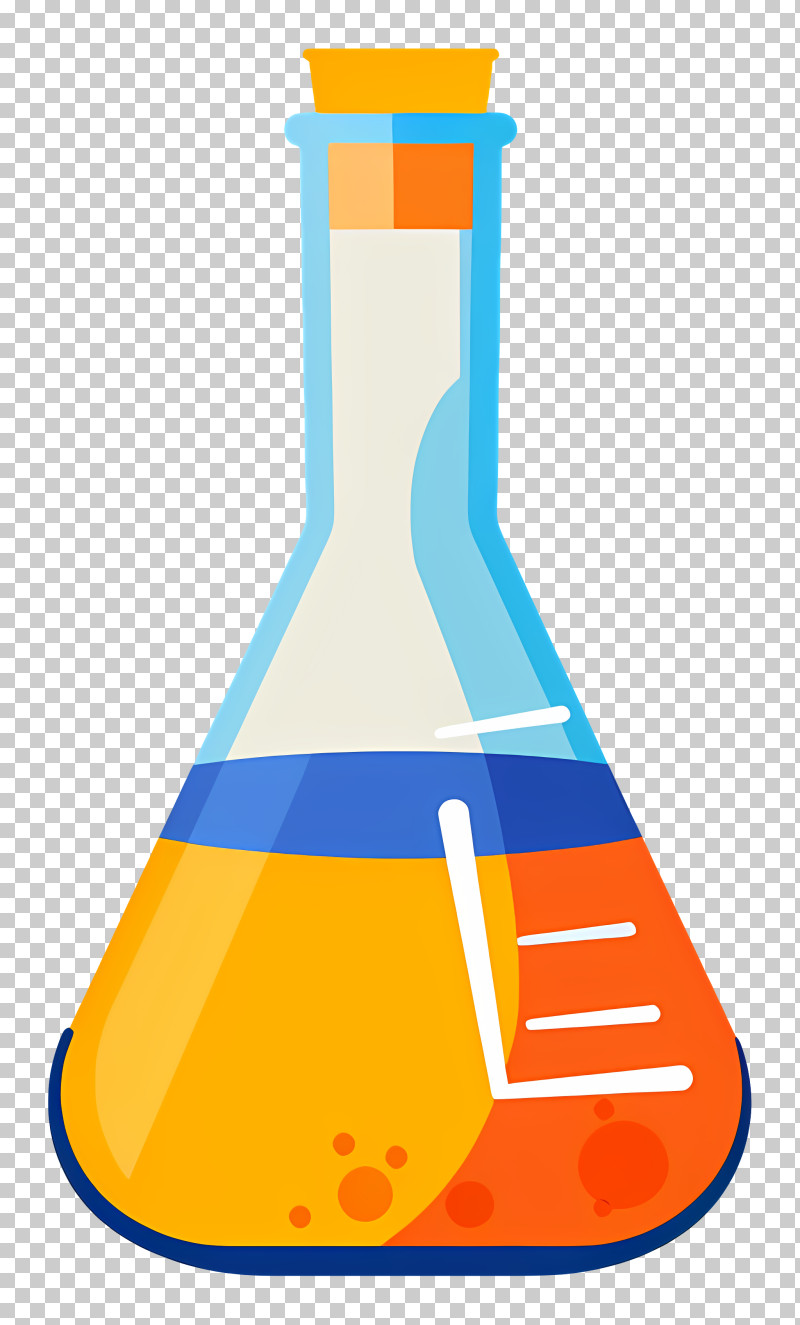 Erlenmeyer Flask - Colorful Chemical Flask In Clear Illustration PNG ...