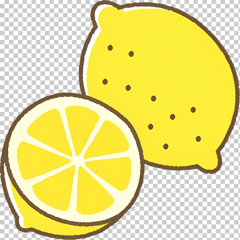 Fruit - Cartoon Yellow Lemons And Slices Illustration PNG, Clipart ...