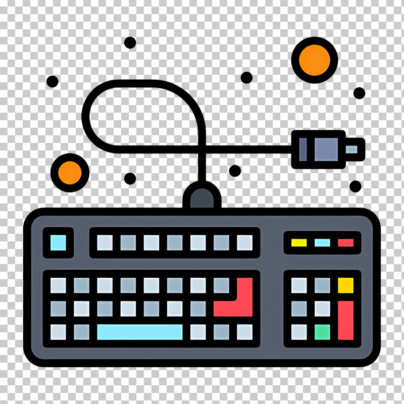 Computer Keyboard - Colorful Wired Keyboard Illustration PNG, Clipart, Computer, Computer ...