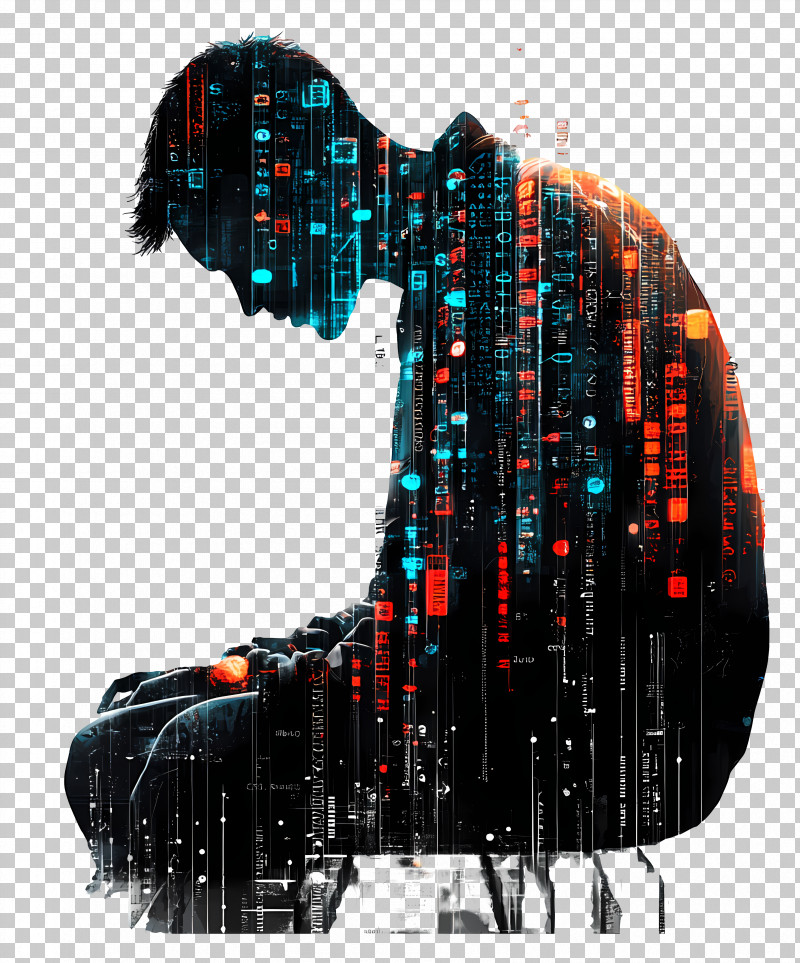 Data Corruption - Digital Silhouette With Data Streams PNG, Clipart, Abstract, Cyber, Data, Data ...