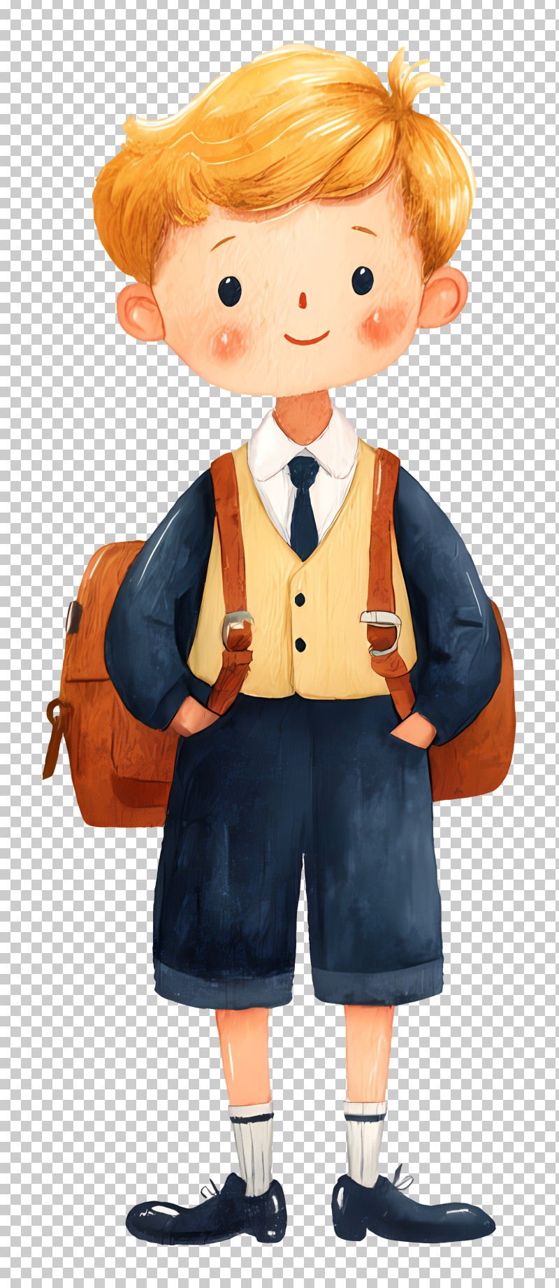 Watercolor School Boy - School Boy With Backpack PNG, Clipart, Boy With ...