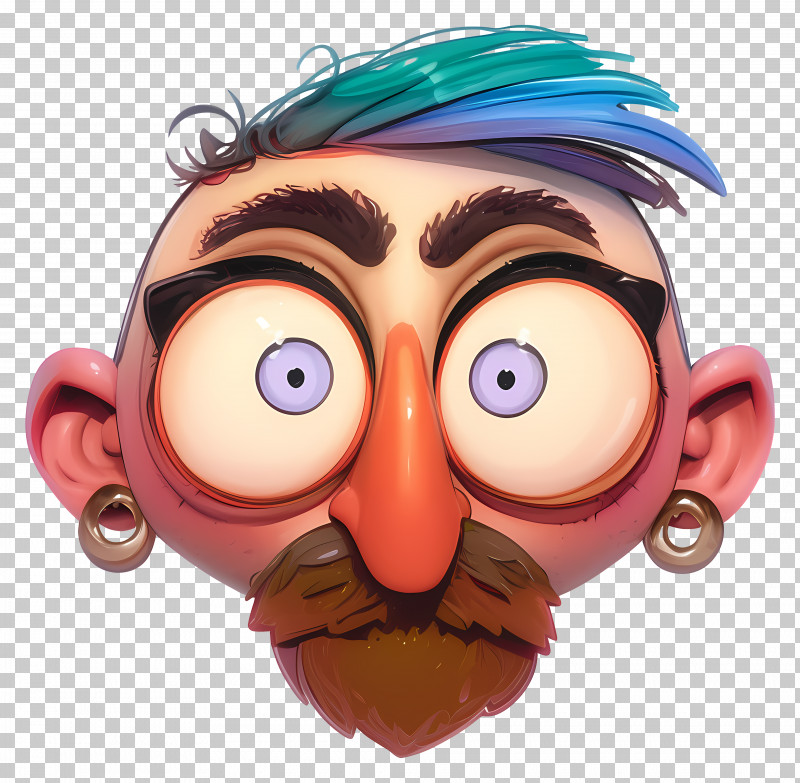 Cartoon Character Head - Cartoon Face With Glasses PNG, Clipart ...