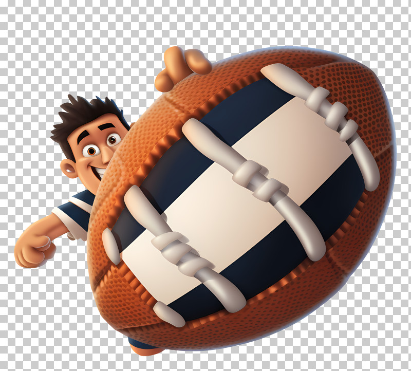 Man Running With A Football - Cartoon Character Holding A Football PNG ...