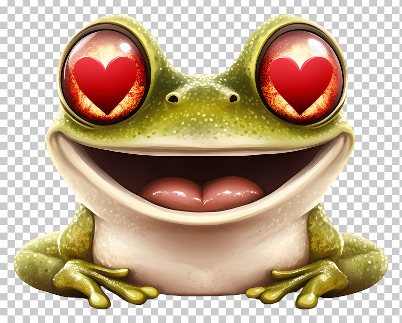 Frog Emoji - Frog With Heart Eyes Emoji PNG, Clipart, Animal, Animated ...