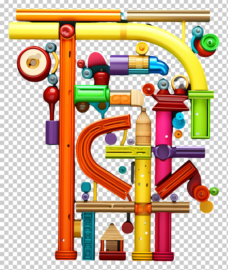 Doodle Style Purim Gragger - Colorful Pipes And Connectors Toy PNG ...