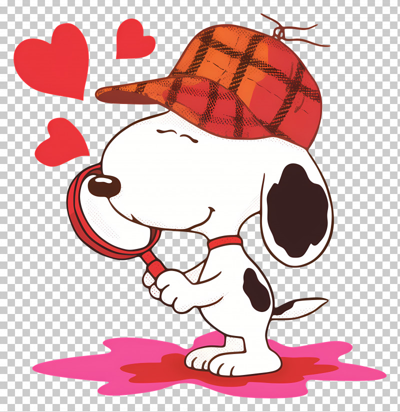 Snoopy Love - Detective Dog With Magnifying Glass PNG, Clipart, Cute ...