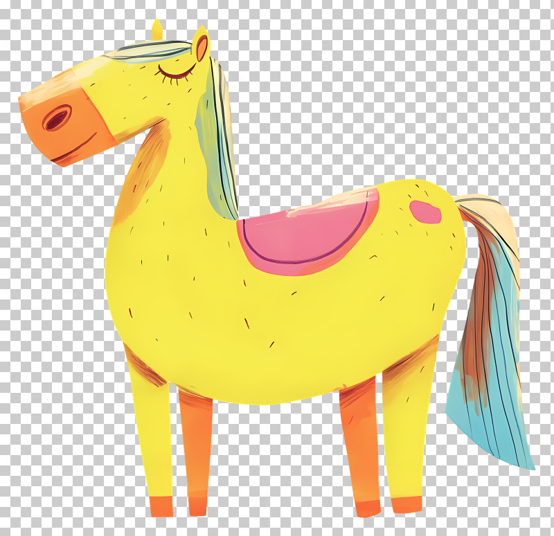 Cartoon Horse - Yellow Cartoon Horse PNG, Clipart, Animal, Cartoon ...