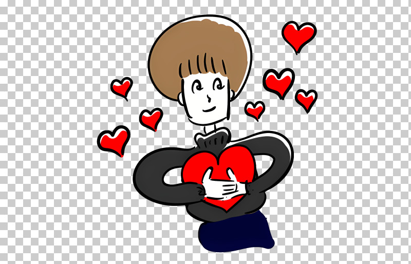 Cartoon - Person Holding Heart With Love PNG, Clipart, Affection ...