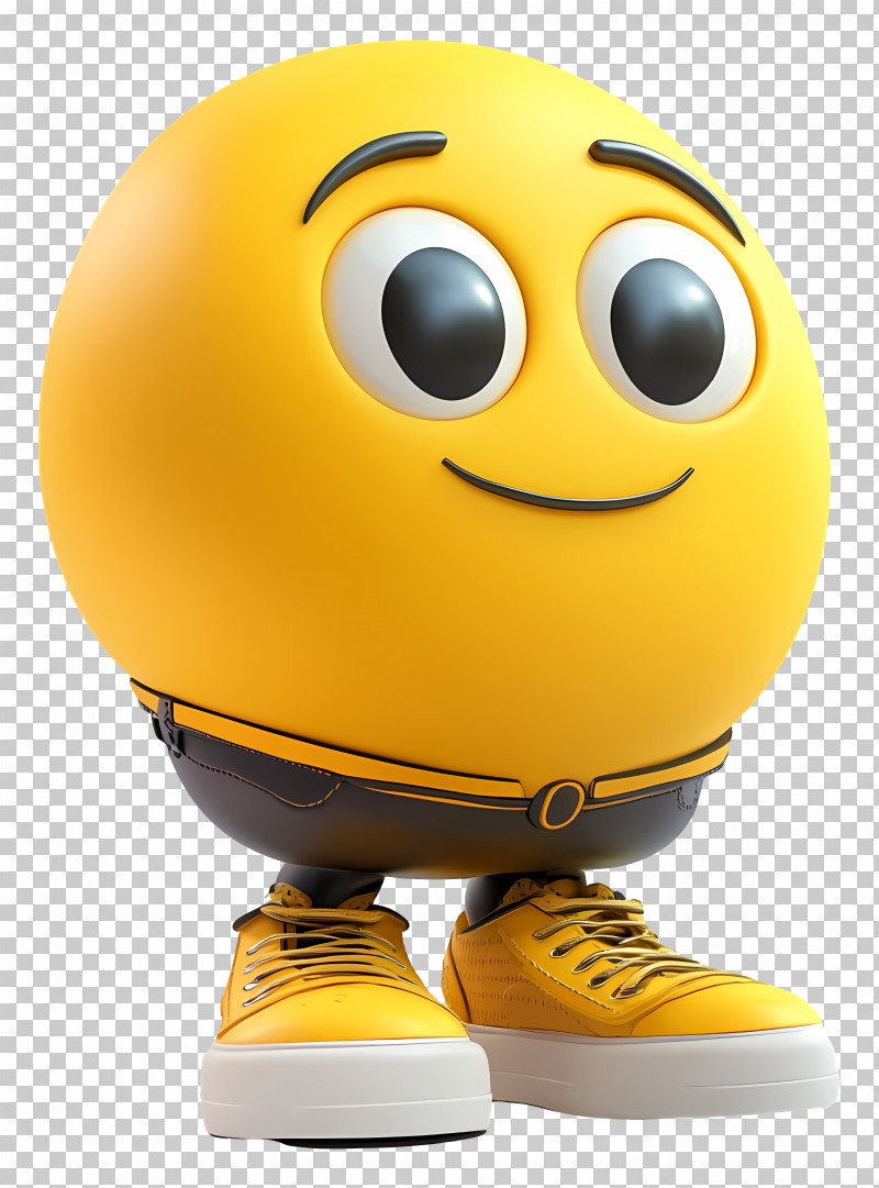 3d Yellow Emoji - Smiling Yellow Emoji Character PNG, Clipart, 3d ...