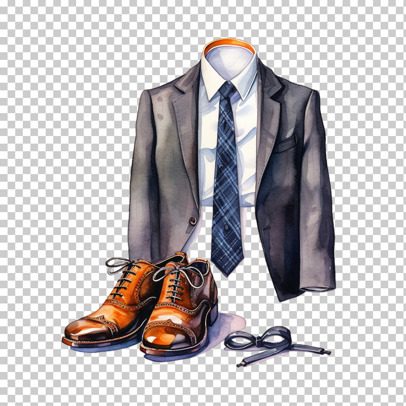 Shoes - Formal Suit With Tie And Shoes Illustration PNG, Clipart ...