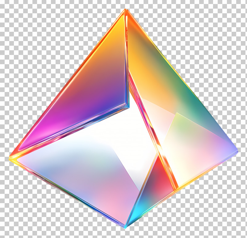 Holograms - Colorful Glass Prism With Light Reflection PNG, Clipart ...