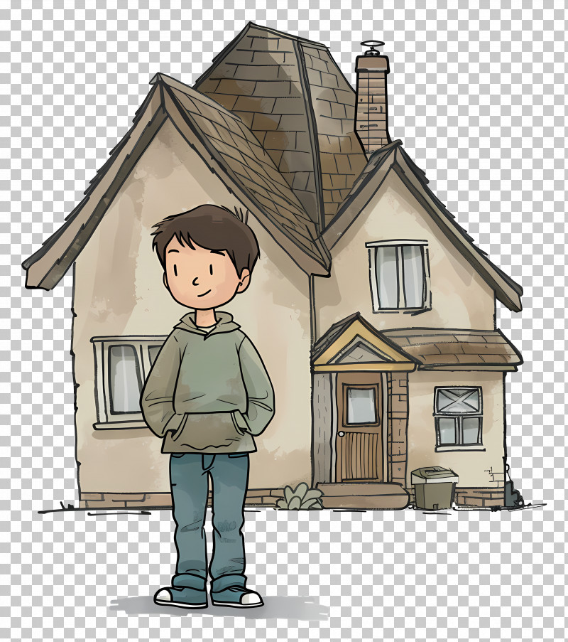Boy - Boy Standing In Front Of His House PNG, Clipart, Boy, Boy ...