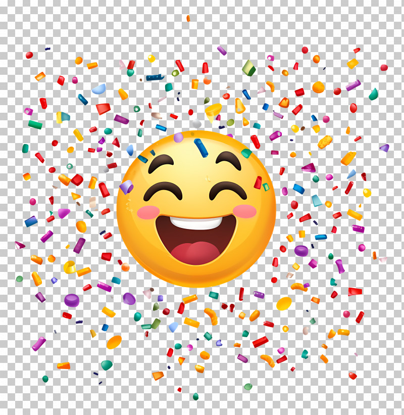 Birthday Emoji - Smiling Emoji With Confetti PNG, Clipart, Birthday Emoji, Celebration, Confetti ...
